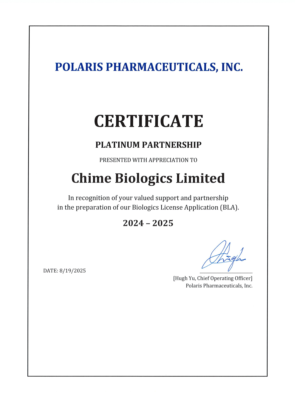 Chime Biologics Supports the BLA Filing of Polaris Group in U.S. FDA in ...